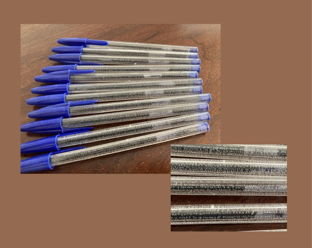 Law student writes tiny notes on pens to cheat in exam in Spain pics go ...