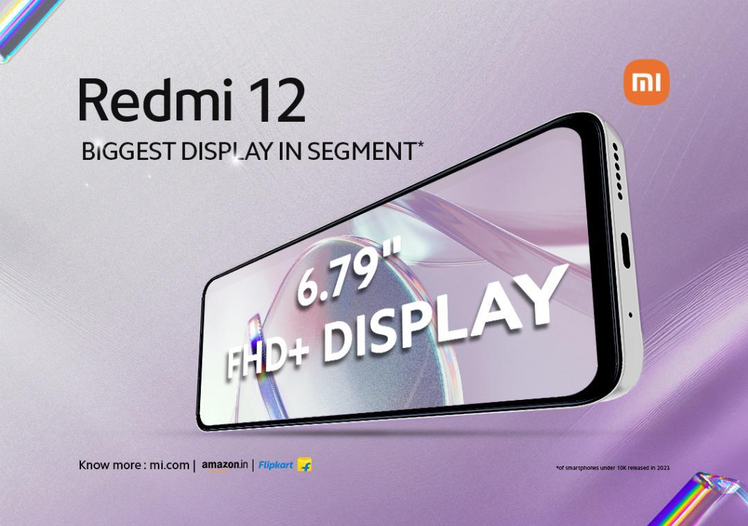 New Redmi 12 to have the largest display in segment Xiaomi